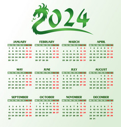 Calendar templates for a year 2024 - 2030 Vector Image
