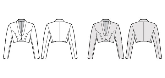 Bolero jacket technical fashion Royalty Free Vector Image
