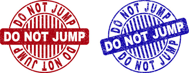 Do not jump rubber stamps Royalty Free Vector Image