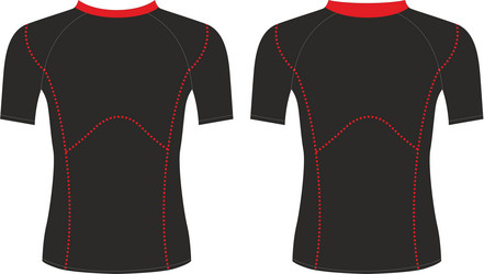 Compression rash guard design template Royalty Free Vector