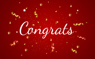 Congratulations design template background Vector Image