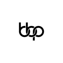 Letter bbp monogram logo design Royalty Free Vector Image
