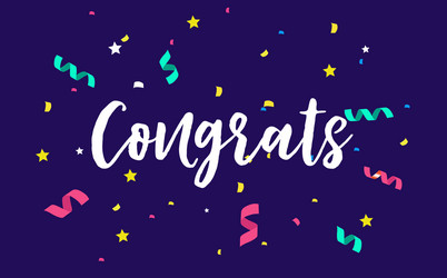 Congratulations design template background Vector Image