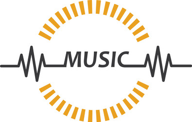 Musicequaizer and sound effect logo Royalty Free Vector