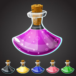 Cartoon potion bottle Royalty Free Vector Image