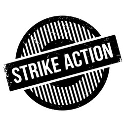 Strike action rubber stamp Royalty Free Vector Image