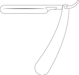 Barber razor isolated Royalty Free Vector Image