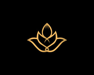 Dna leaf lotus yoga logo design Royalty Free Vector Image