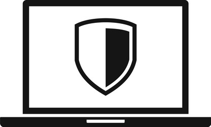 Secured laptop icon simple cipher data Royalty Free Vector