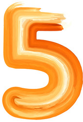 Abstract doodle number 5 Royalty Free Vector Image