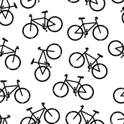 Bicycle seamless border horizontal bike Royalty Free Vector