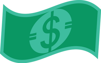 Flat design dollar money cash icon Royalty Free Vector Image