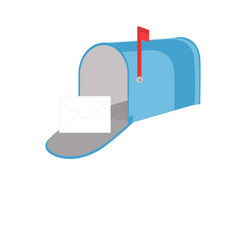 Open mailbox isolated icon letter box Royalty Free Vector