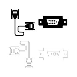 Vga cable icon Royalty Free Vector Image - VectorStock