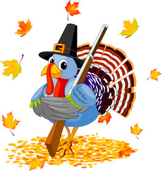 Cartoon turkey Royalty Free Vector Image - VectorStock