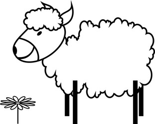 Sheep Black Outline Vector Images (over 4,300)