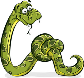 Snake cartoon Royalty Free Vector Image - VectorStock