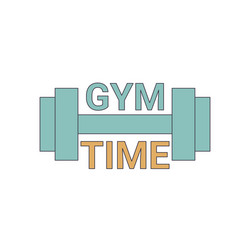 Gym time logo Royalty Free Vector Image - VectorStock