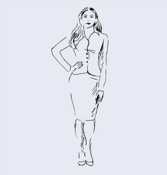 Woman Standing Outline