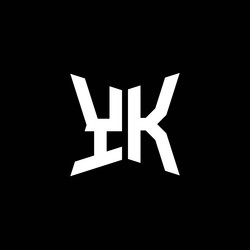 Yk monogram wing shape style Royalty Free Vector Image