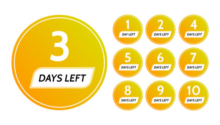 Number days left Royalty Free Vector Image - VectorStock