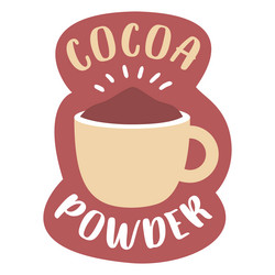 Pantry cocoa powder label Royalty Free Vector Image