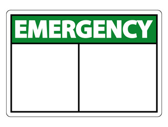 Symbol emergency sign label on transparent Vector Image