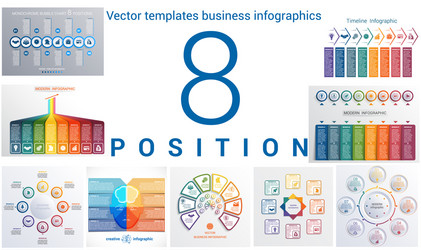 Templates business infographics 5 positions Vector Image