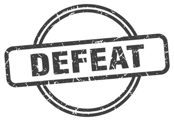 Defeat stamp sign seal Royalty Free Vector Image