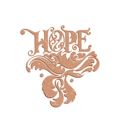 Hand lettering - hope Royalty Free Vector Image