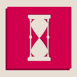 Hourglass sign grayscale Royalty Free Vector Image