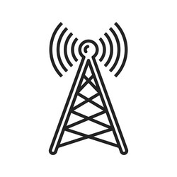Telecommunication antenna mast or mobile tower Vector Image