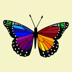 Red winged butterfly Royalty Free Vector Image