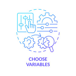 Analyze findings blue gradient concept icon Vector Image