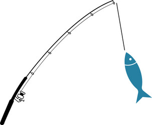 Fishing rod icon design template isolated Vector Image