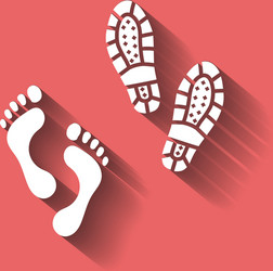 Left foot footprint outline high quality Vector Image