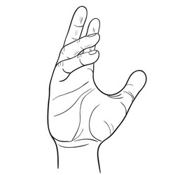 Hand with thumb finger symbol hands Royalty Free Vector