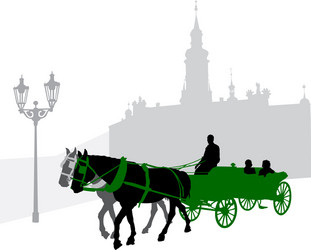 Carriage silhouettes Royalty Free Vector Image