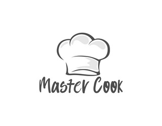 Simple dog chef logo design template Royalty Free Vector
