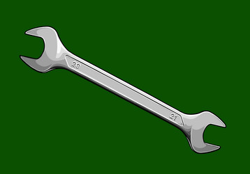 Nut and wrench template for graphic design Vector Image