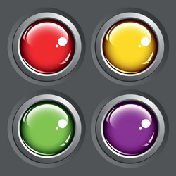Colored buttons Royalty Free Vector Image - VectorStock