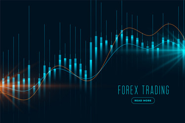 Forex trading stock market background with chart Vector Image