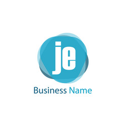 Initial letter je logo template design Royalty Free Vector