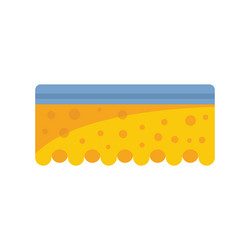 Kitchen sponge icon flat dish wash Royalty Free Vector Image