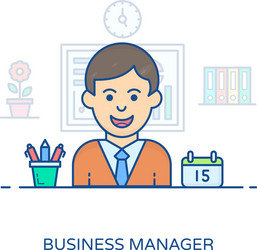 Male manager avatar Royalty Free Vector Image - VectorStock