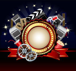 Red carpet celebrities formal event banner Vector Image