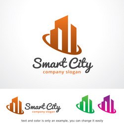 City center logo template design Royalty Free Vector Image