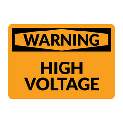 Warning keep out sign dc voltage inside Royalty Free Vector