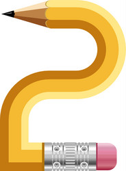Number two plastic tube icon cartoon style Vector Image
