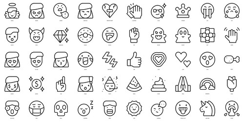 Line Emojis Vector Images (over 18,000)